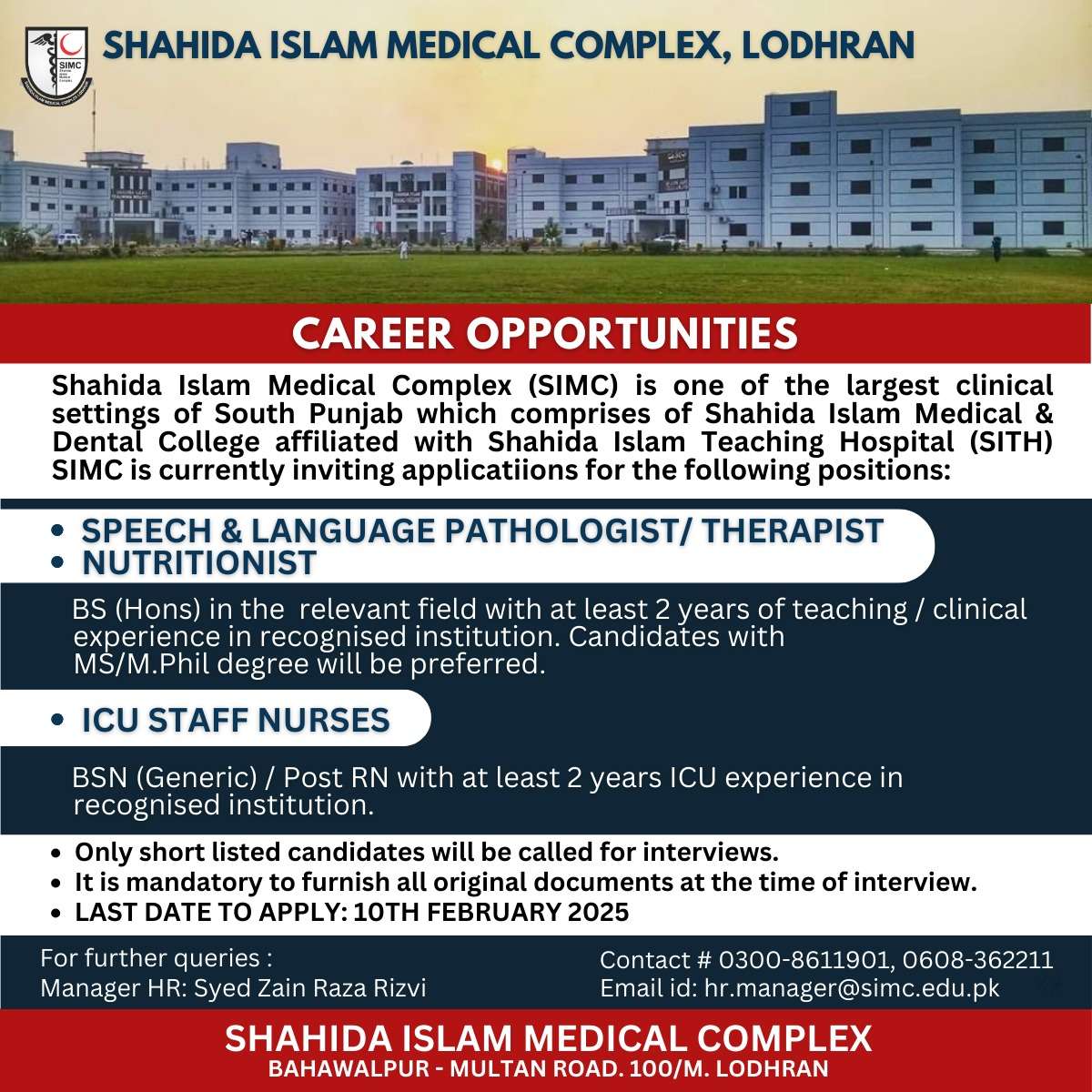CAREERS - SIMC